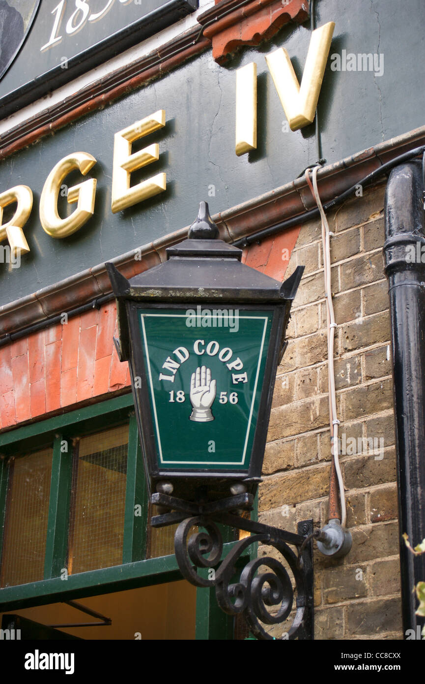 Sign of King George IV pub, Great Amwell, Ware, Hertfordshire, England ...