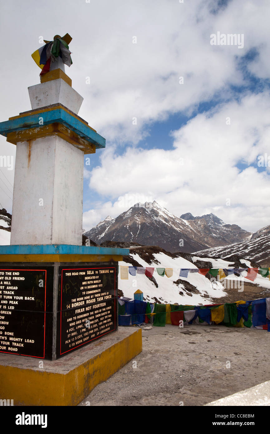 India, Arunachal Pradesh, Sela Pass, Border Roads Task Force Memorial ...