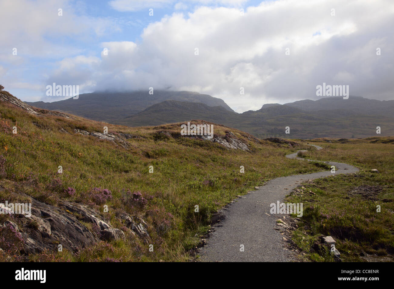 Footpath in hills near Mallaig Highland Region Scotland Stock Photo - Alamy