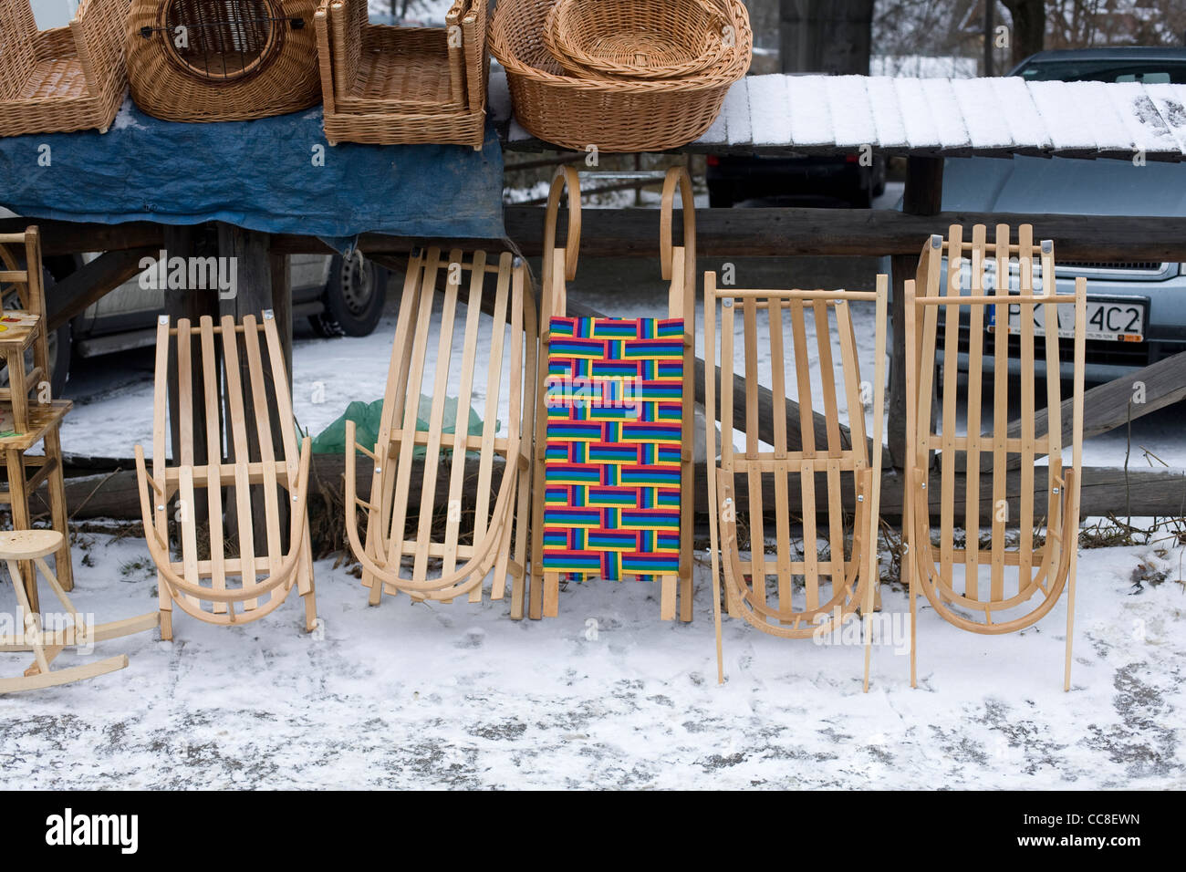 Traditional Polish Products on Sale, Zakopane, Tatra, Poland Stock ...