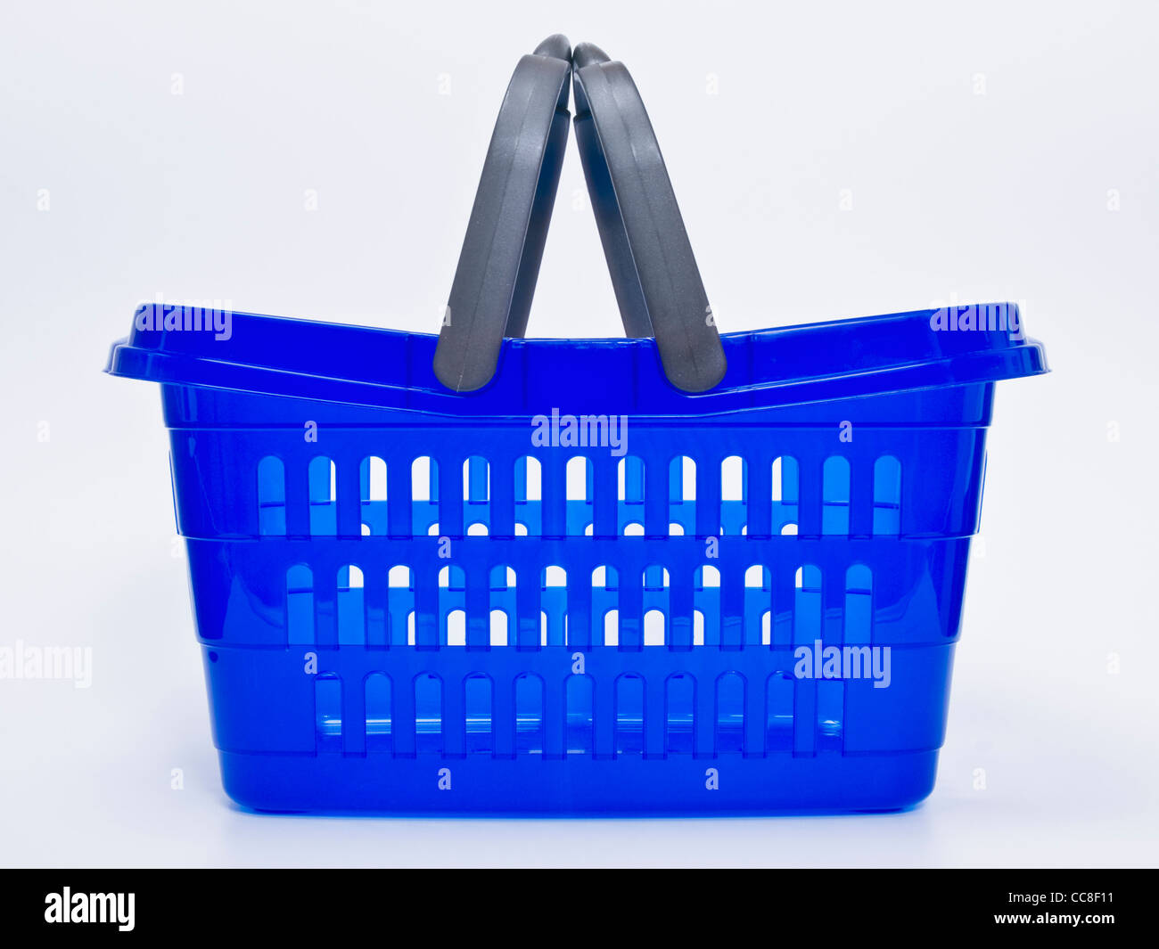 Detail photo of a blue shopping basket Stock Photo - Alamy