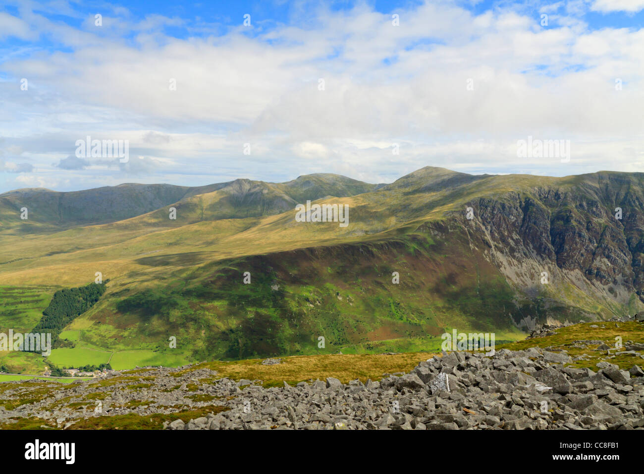 A view towards Carnedd Dafydd and Llewelyn Stock Photo - Alamy