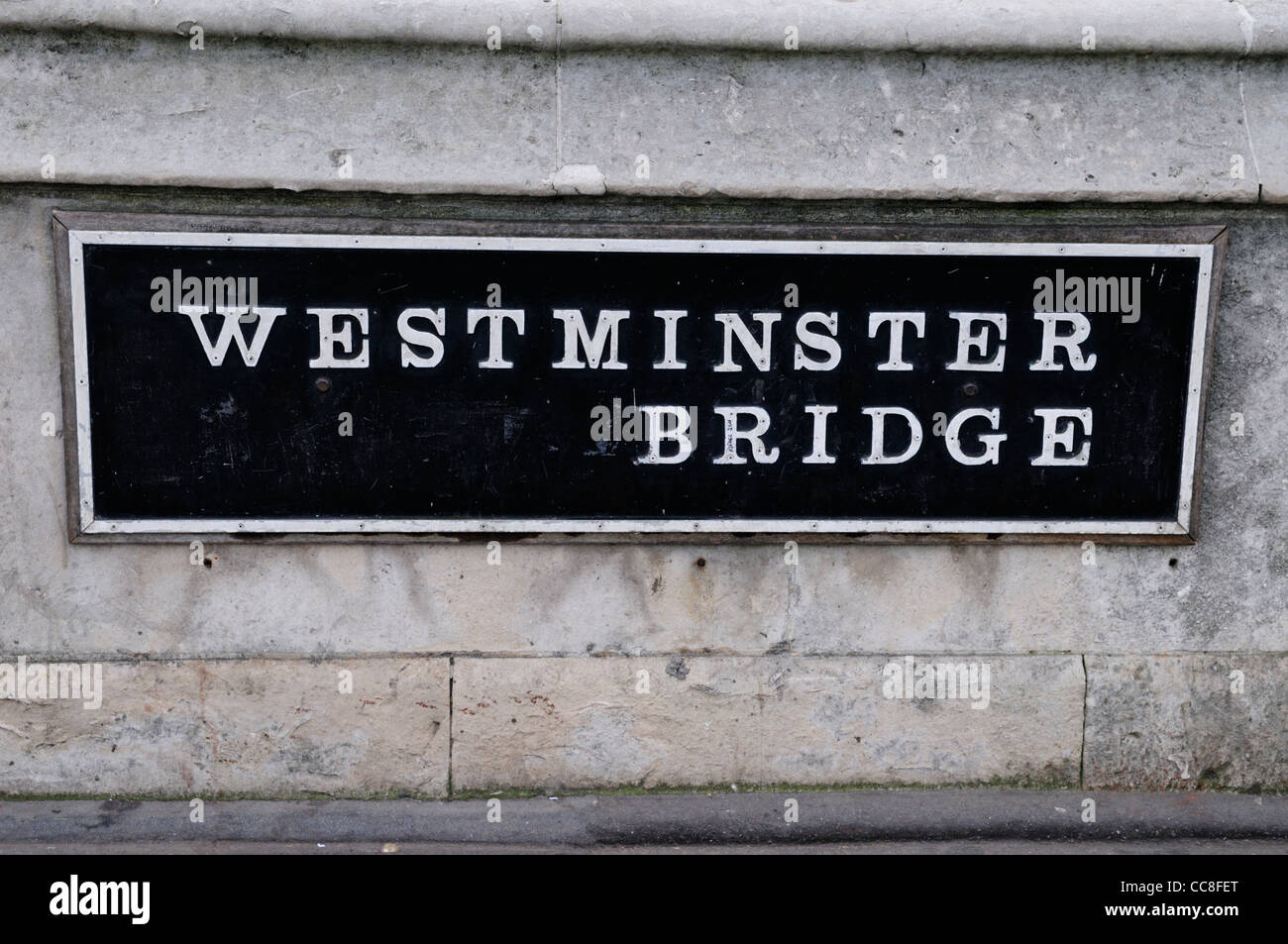 Westminster Bridge Sign, London, England, UK Stock Photo - Alamy