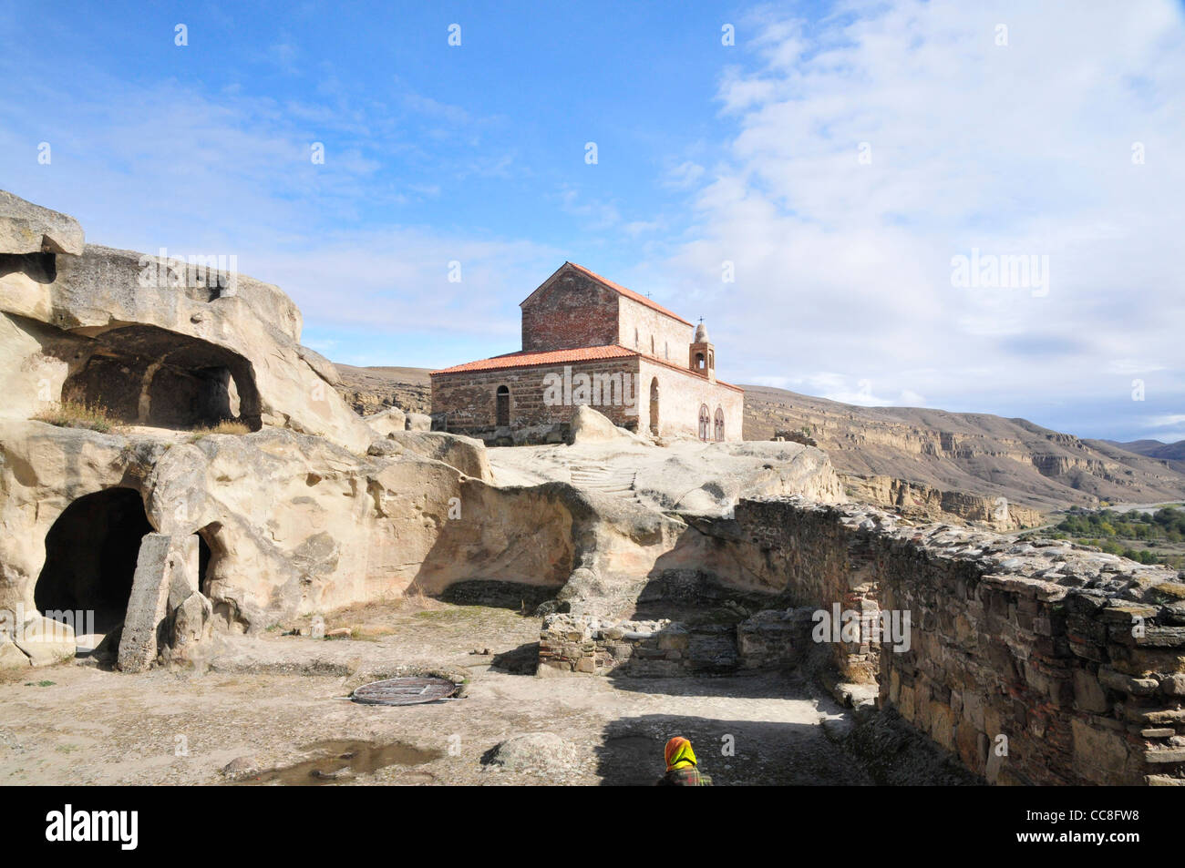 Georgia, Uplistsikhe, an ancient rock-hewn town in eastern Georgia, The ...