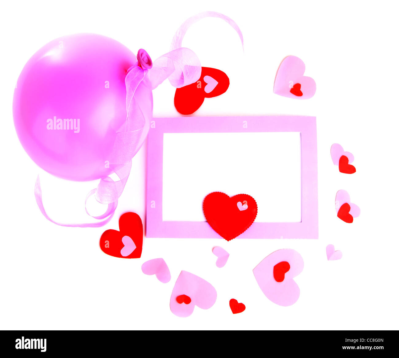 Pink square love hearts heart frame border hi-res stock photography and ...