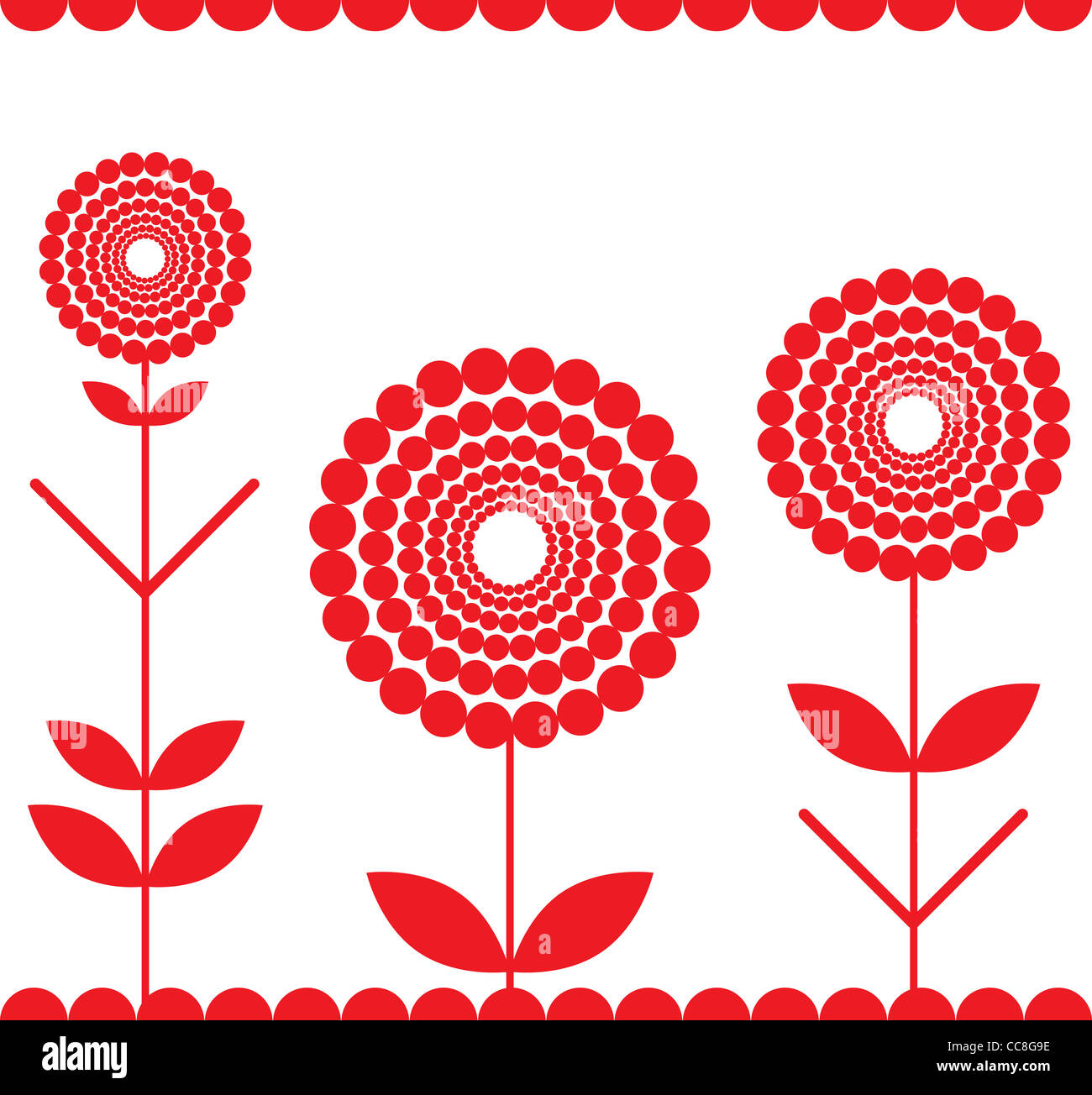 Stylized flowers hi-res stock photography and images - Alamy