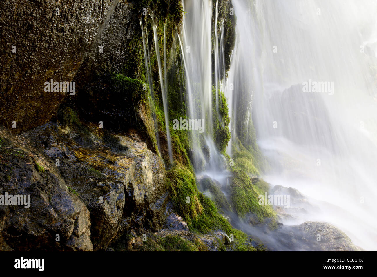 Waterfall close-up for wallpaper or backgrounds Stock Photo - Alamy