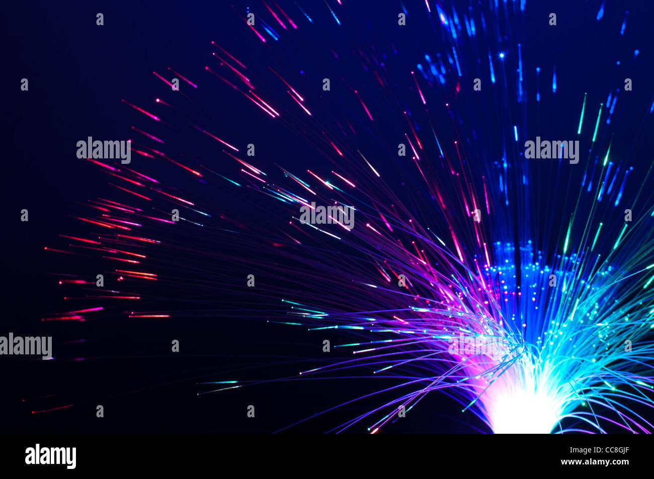 Multicolored optical fibers Stock Photo - Alamy