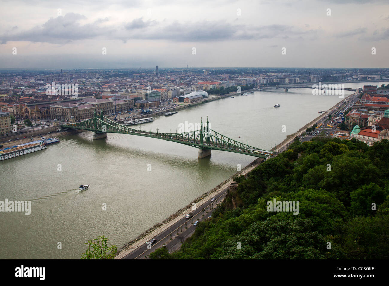 The Szabadság híd or Liberty Bridge (or Freedom Bridge) in Budapest ...