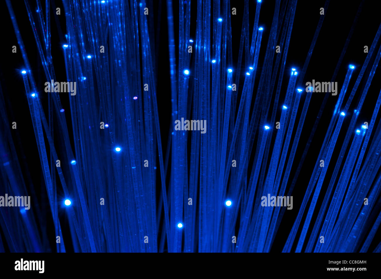 Blue colors optical fibers Stock Photo - Alamy