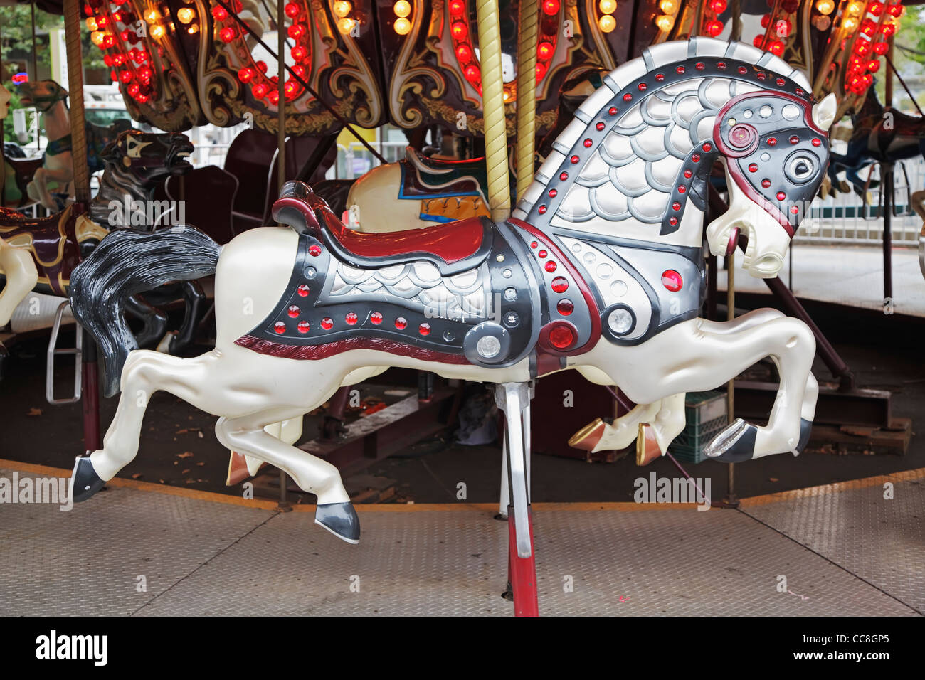 carousel horse on merry-go-round Stock Photo - Alamy