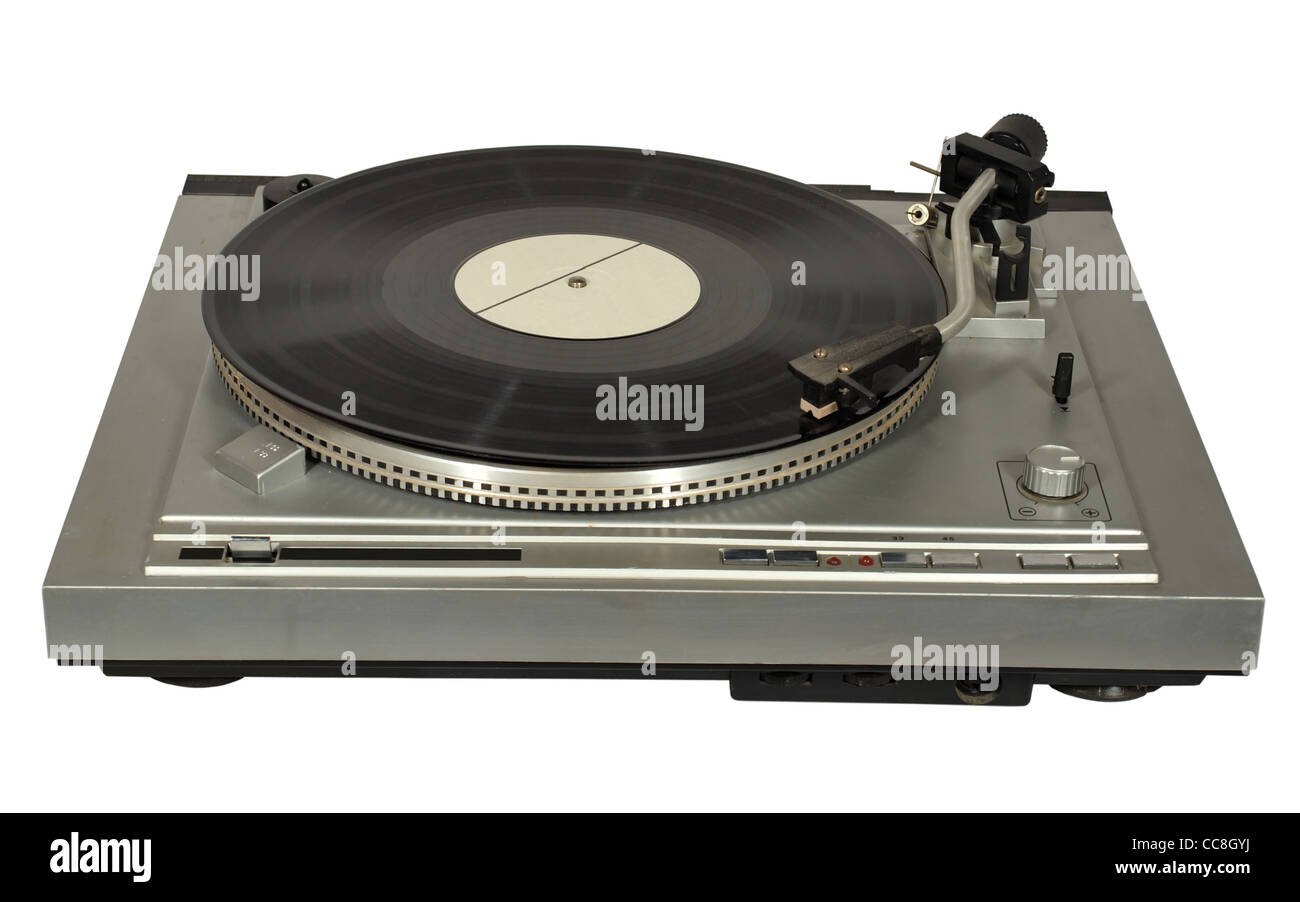 Vintage gramophone with a gramophone record Stock Photo - Alamy