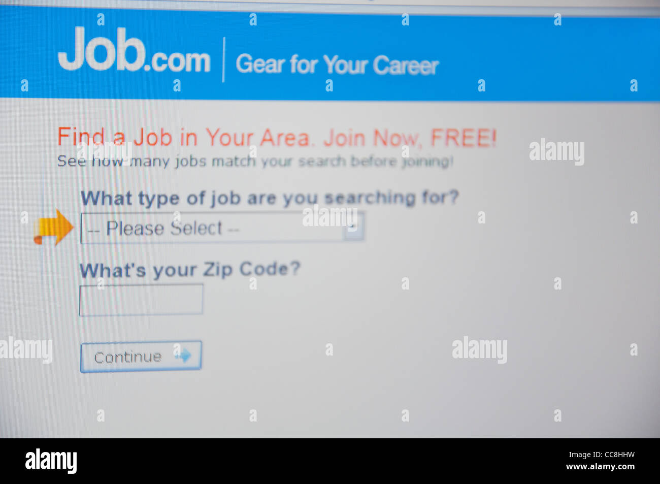 Job website online screenshot screen shot Stock Photo - Alamy