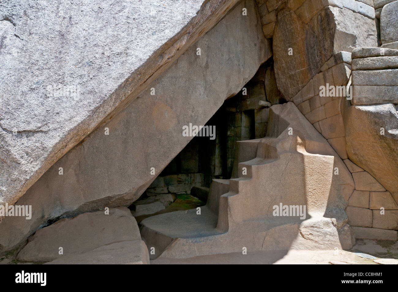 Machu Picchu, Peru. Natural cave under the Temple of the Sun which ...