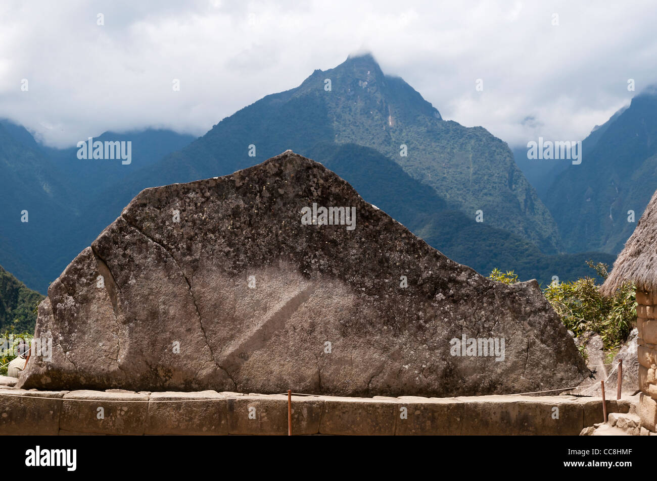 Machu Picchu, Peru. The Sacred Rock takes on the same shape as the ...