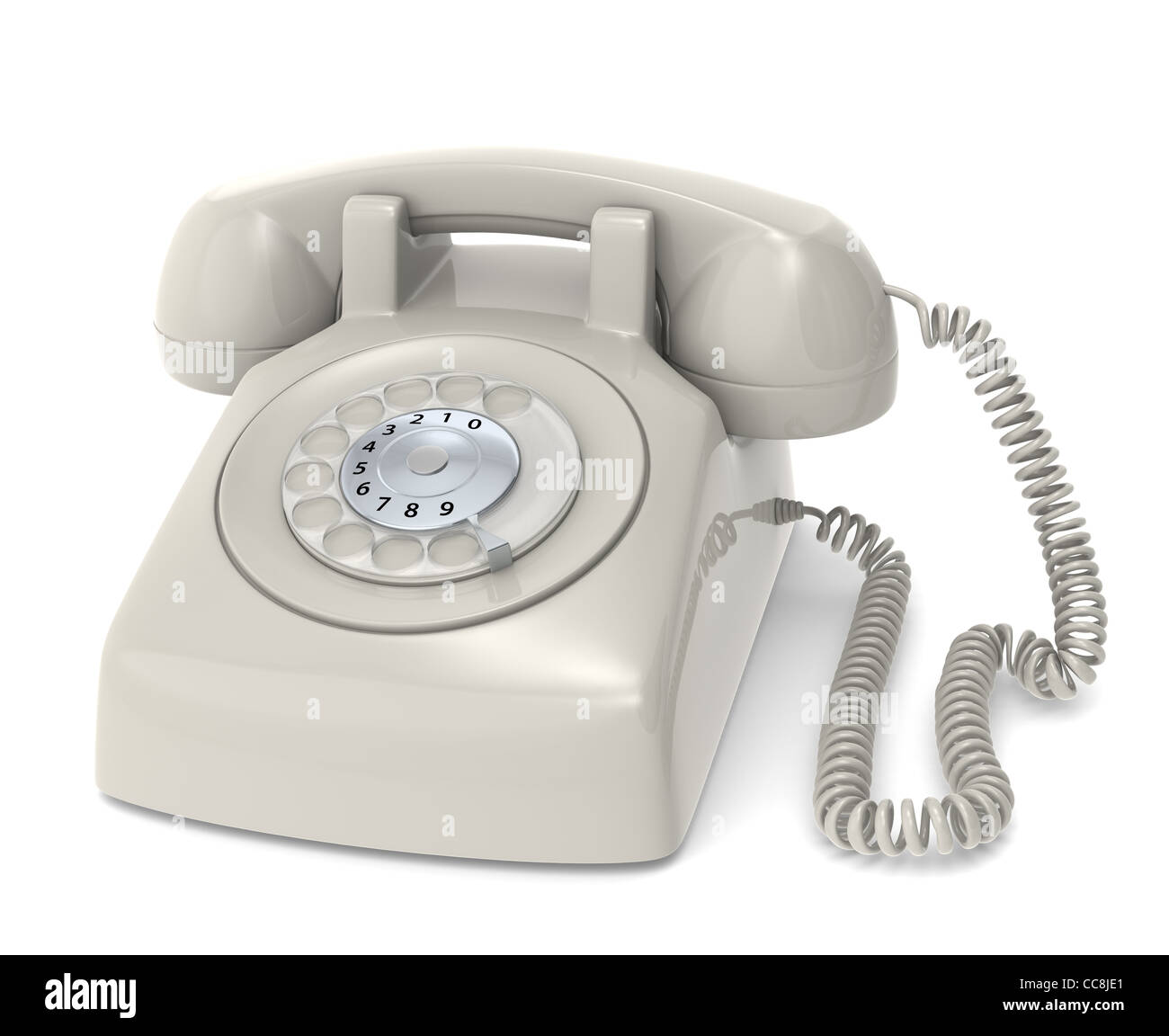 The Classic telephone. Cream Plastic Stock Photo - Alamy