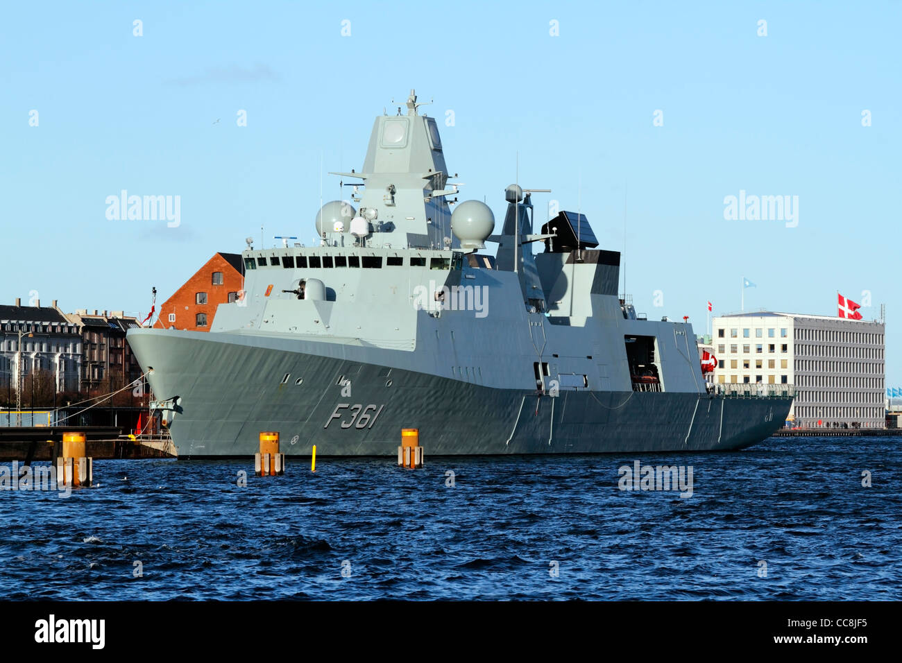 HDMS Iver Huitfeldt, one of three new frigates of Iver Huitfeldt class ...
