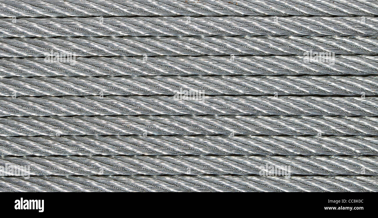 Row steel twisted cables hi-res stock photography and images - Alamy