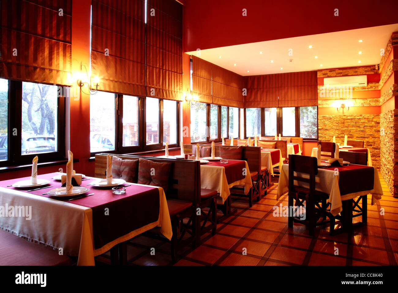 Interior of the restaurant Stock Photo - Alamy
