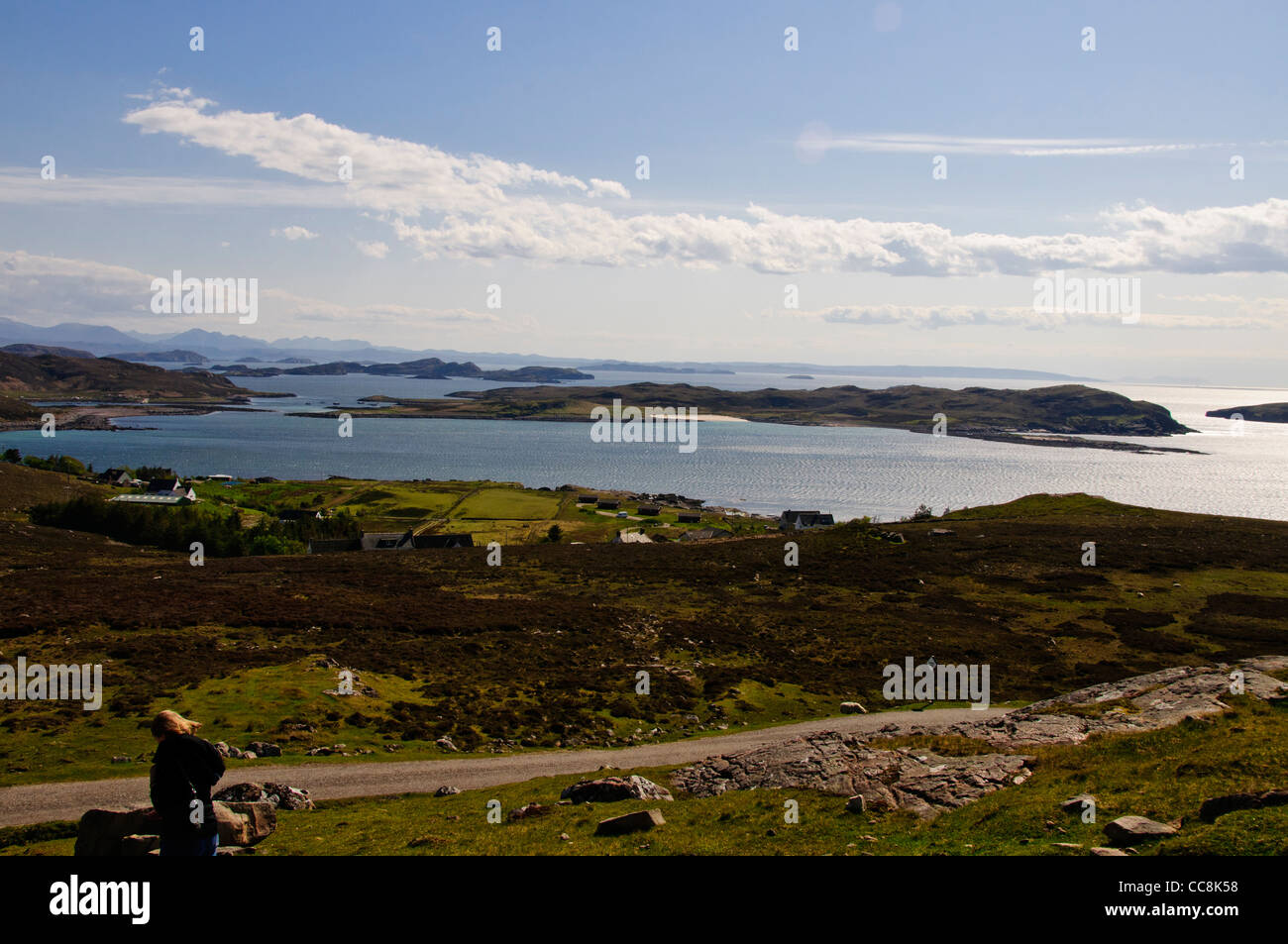 In the north west highlands of scotland a fishing village hi-res stock ...