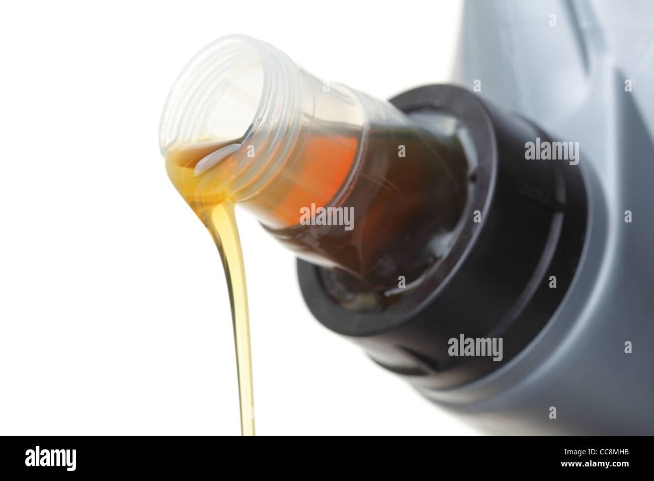 Can with car engine oil isolated on white Stock Photo - Alamy