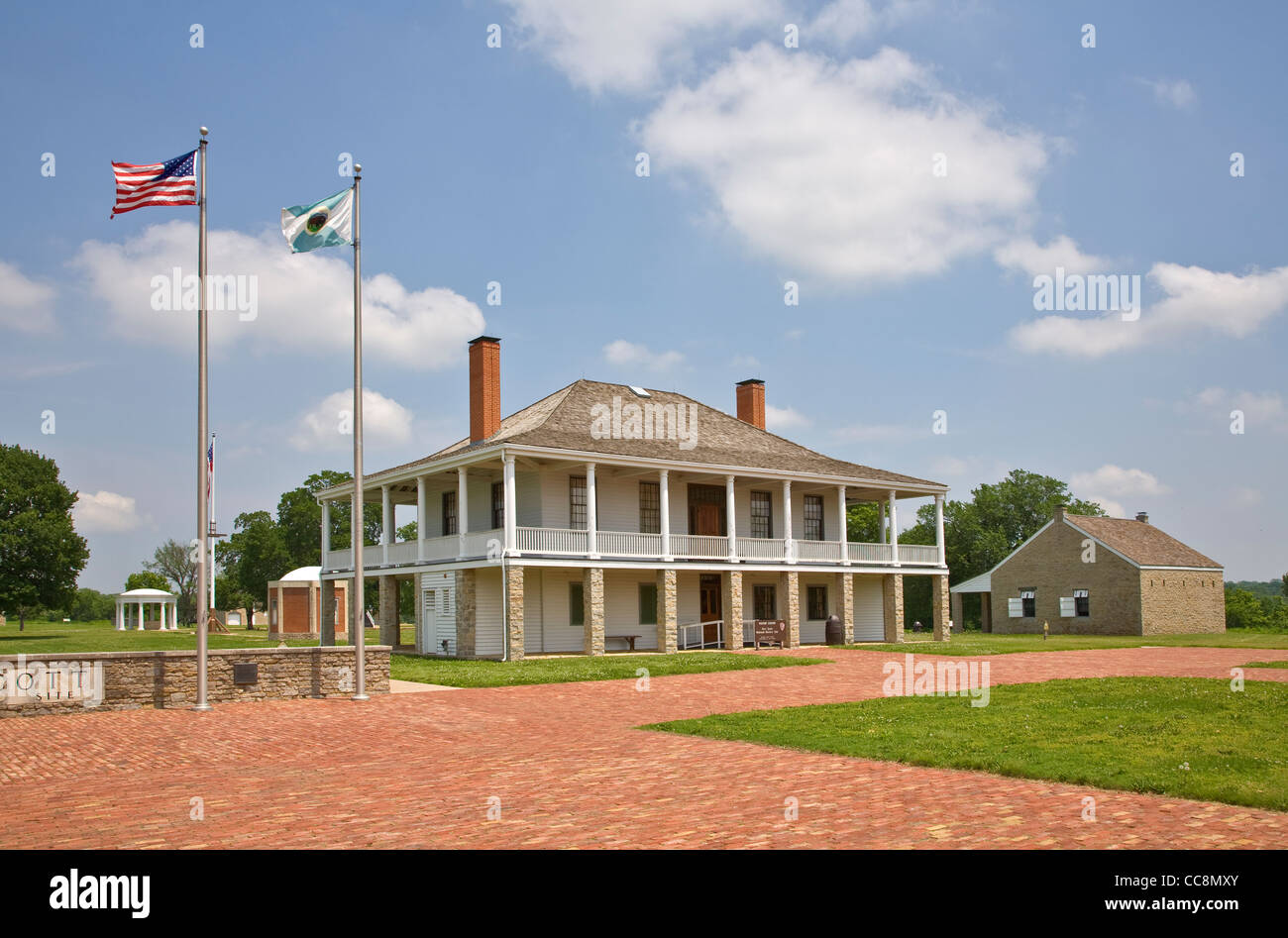 Visitor Center and former hospital at Fort Scott National Historic Site ...