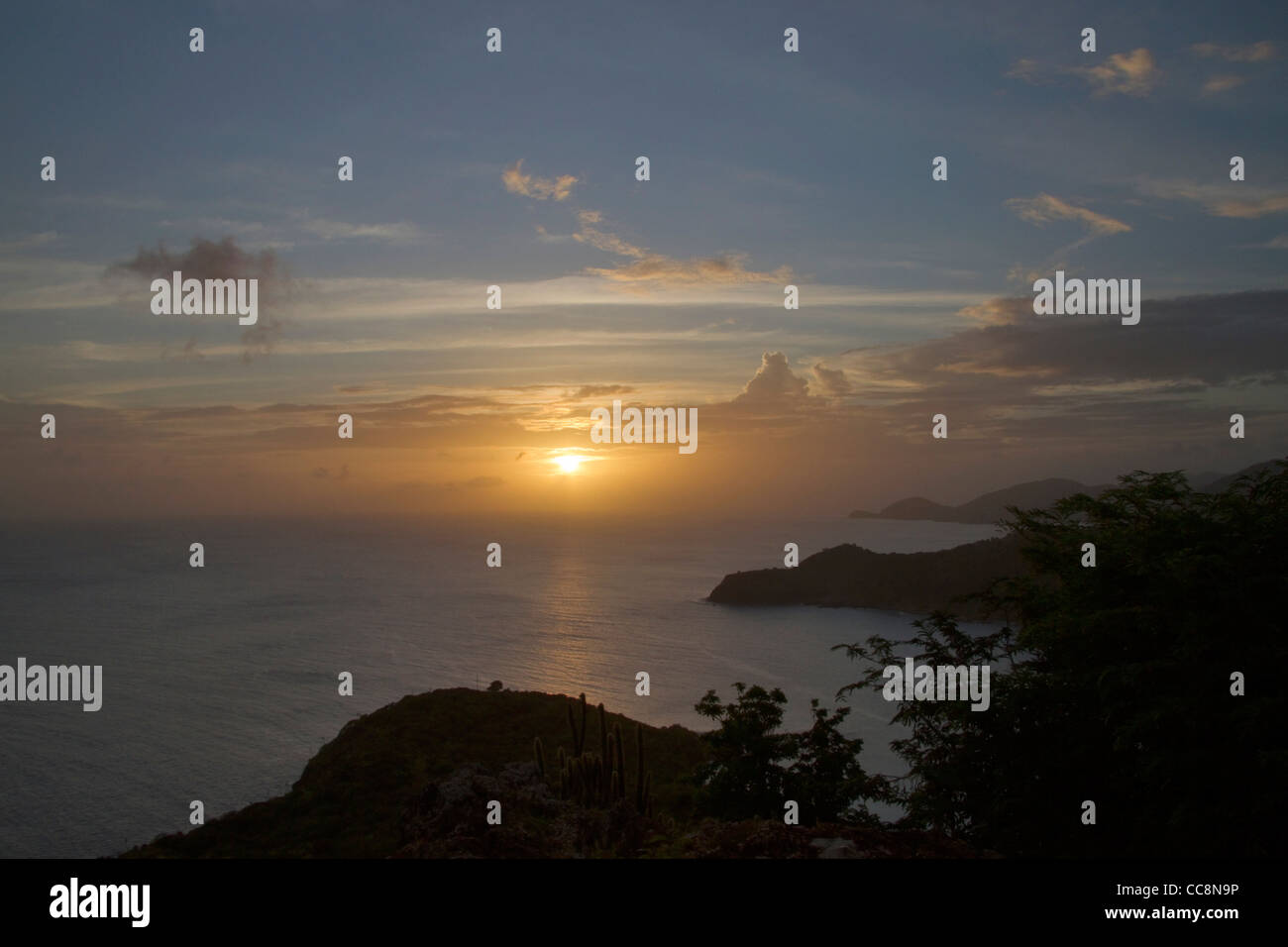 Sunset at Shirley Heights, Antigua Stock Photo - Alamy