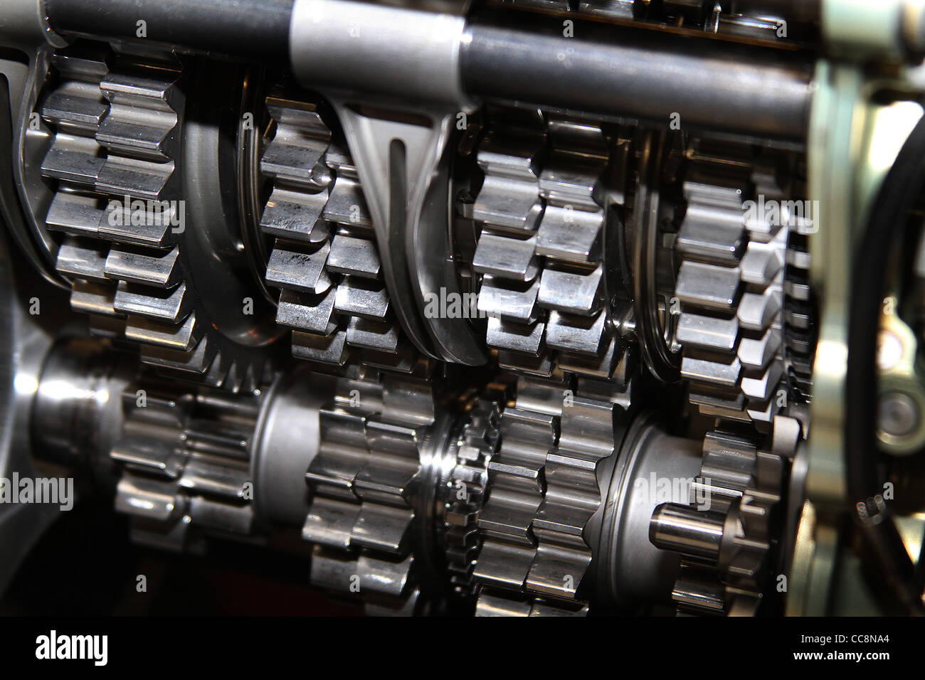 Gears and cogs in modern high performance gearbox Stock Photo - Alamy