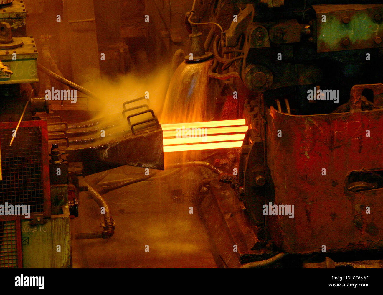 Four strand bar rolling mill Stock Photo - Alamy