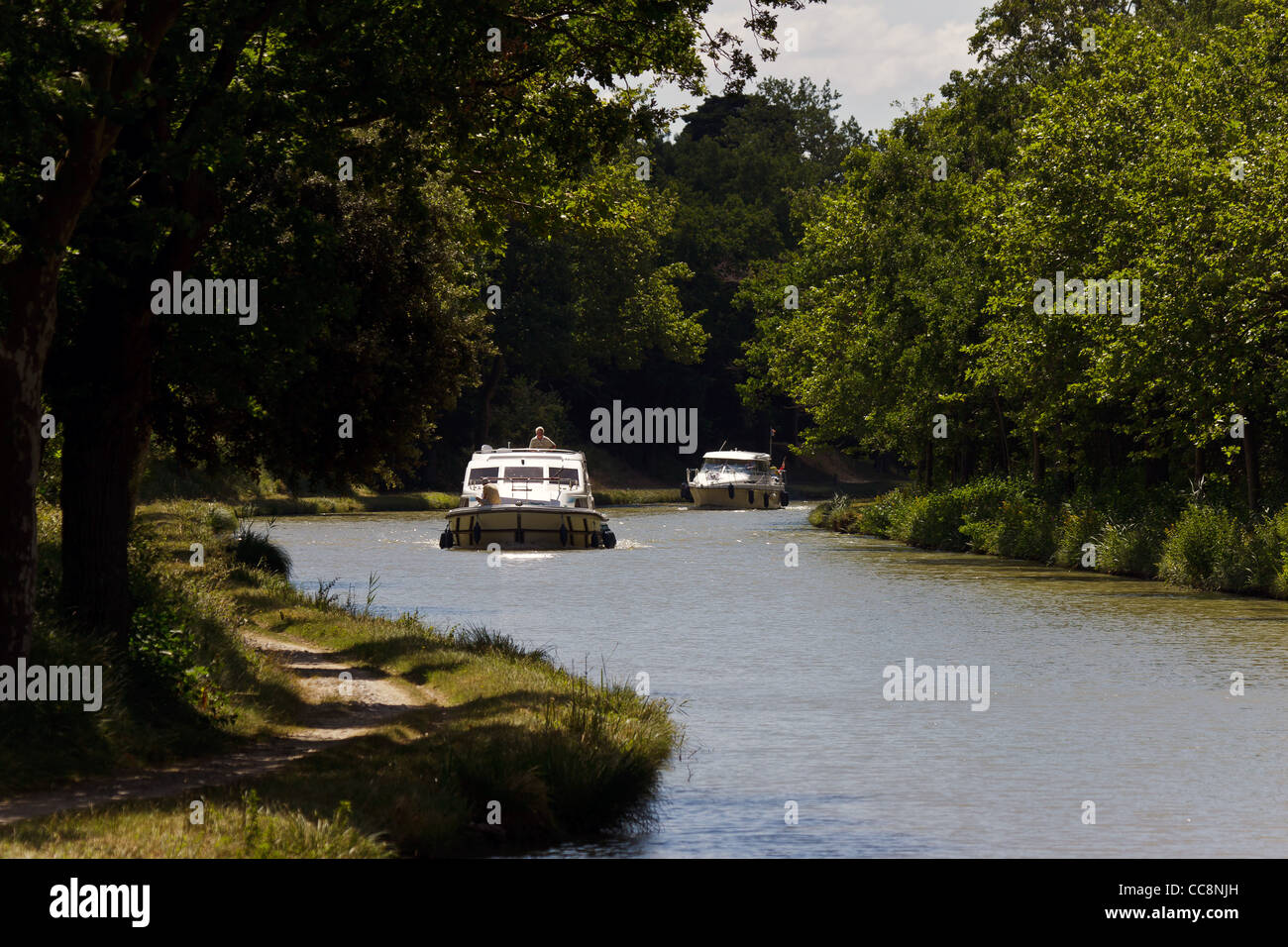 boats float down the river, France Stock Photo - Alamy