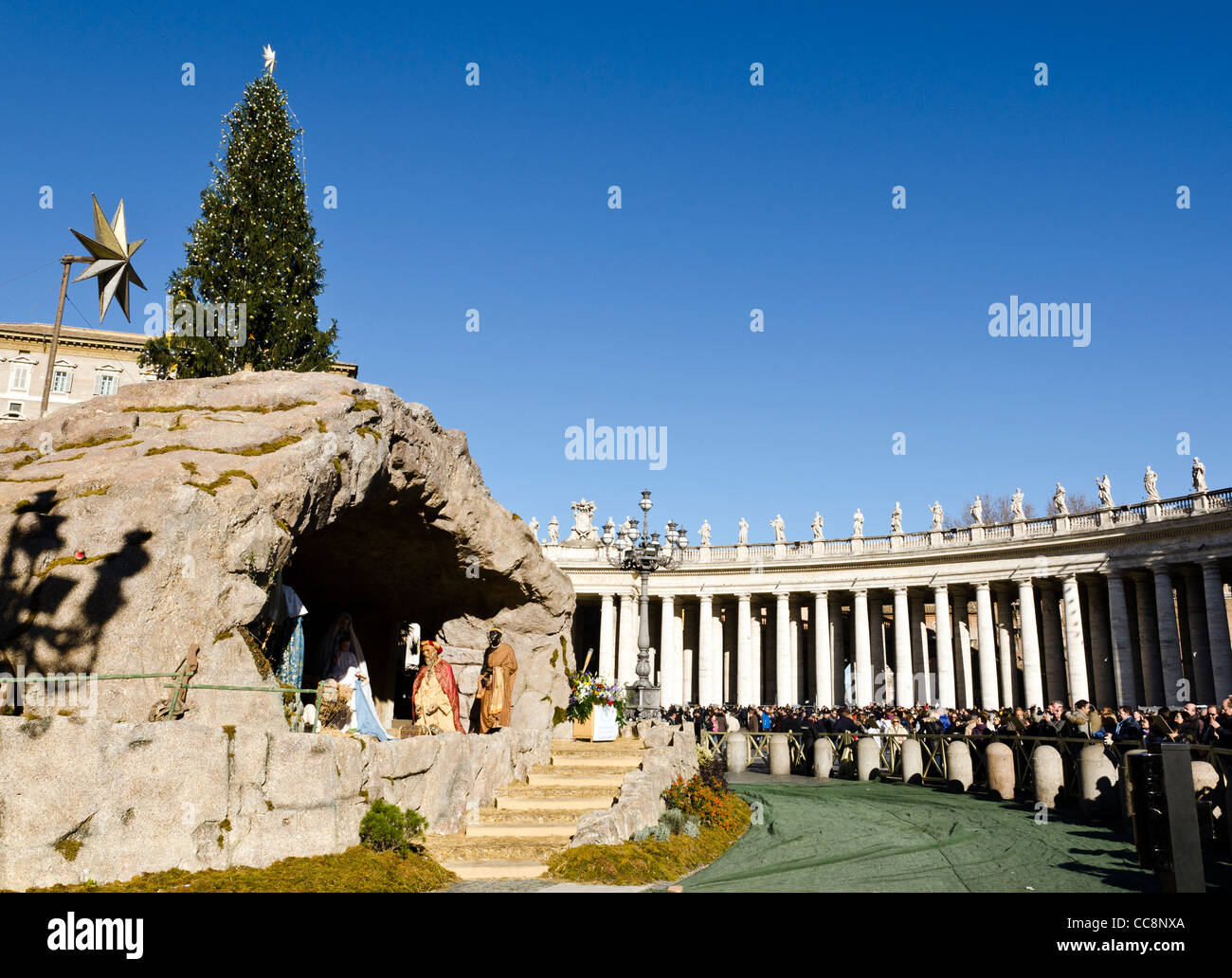 Nativity at Saint St Peter's square Vatican City Rome Italy Stock Photo ...