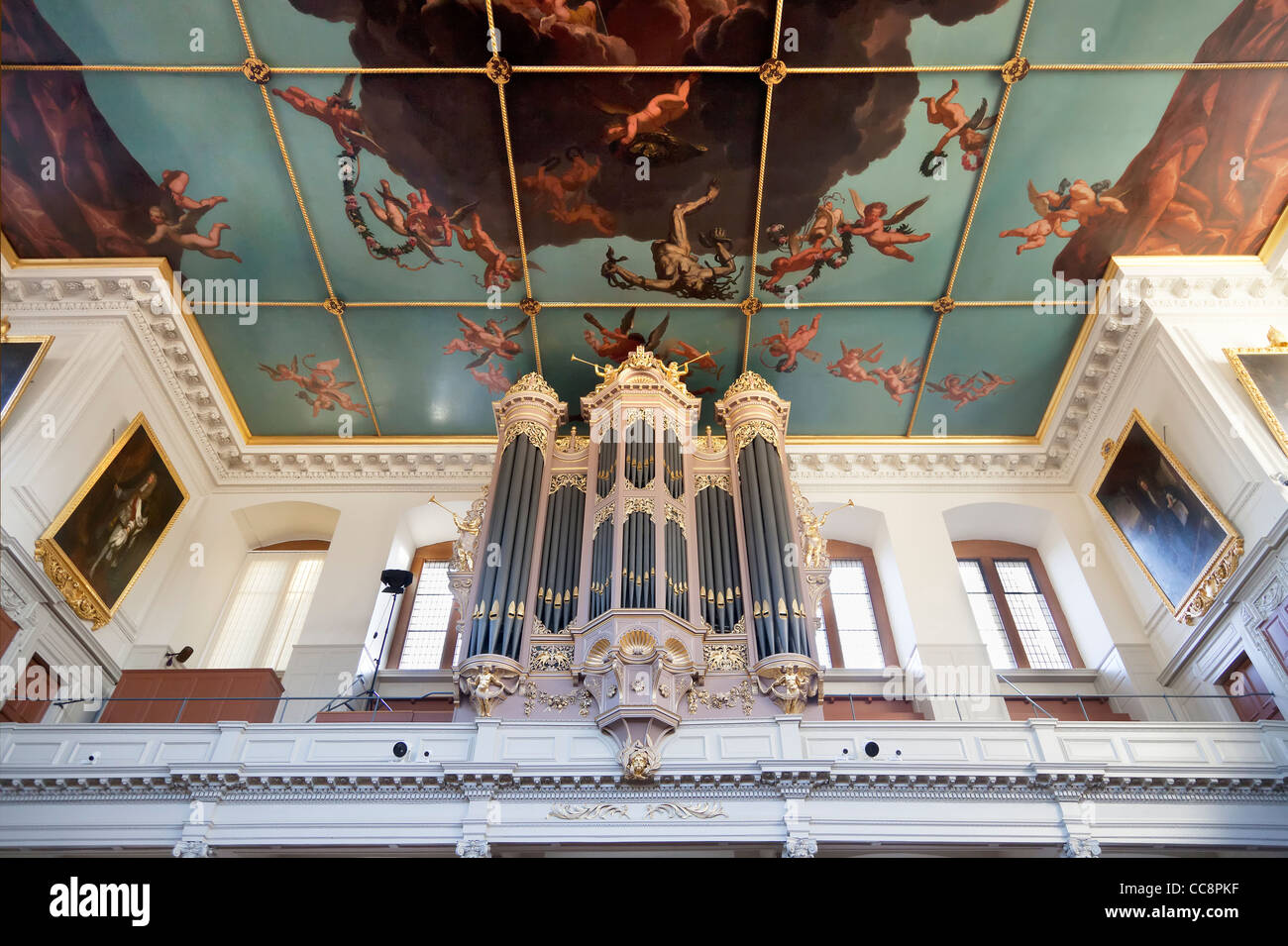Interior of the refurbished Sheldonian Theatre, Oxford 2 Stock Photo ...