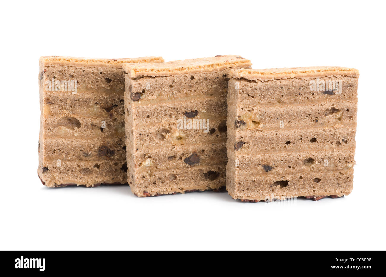 Three cookies isolated on a white background Stock Photo - Alamy