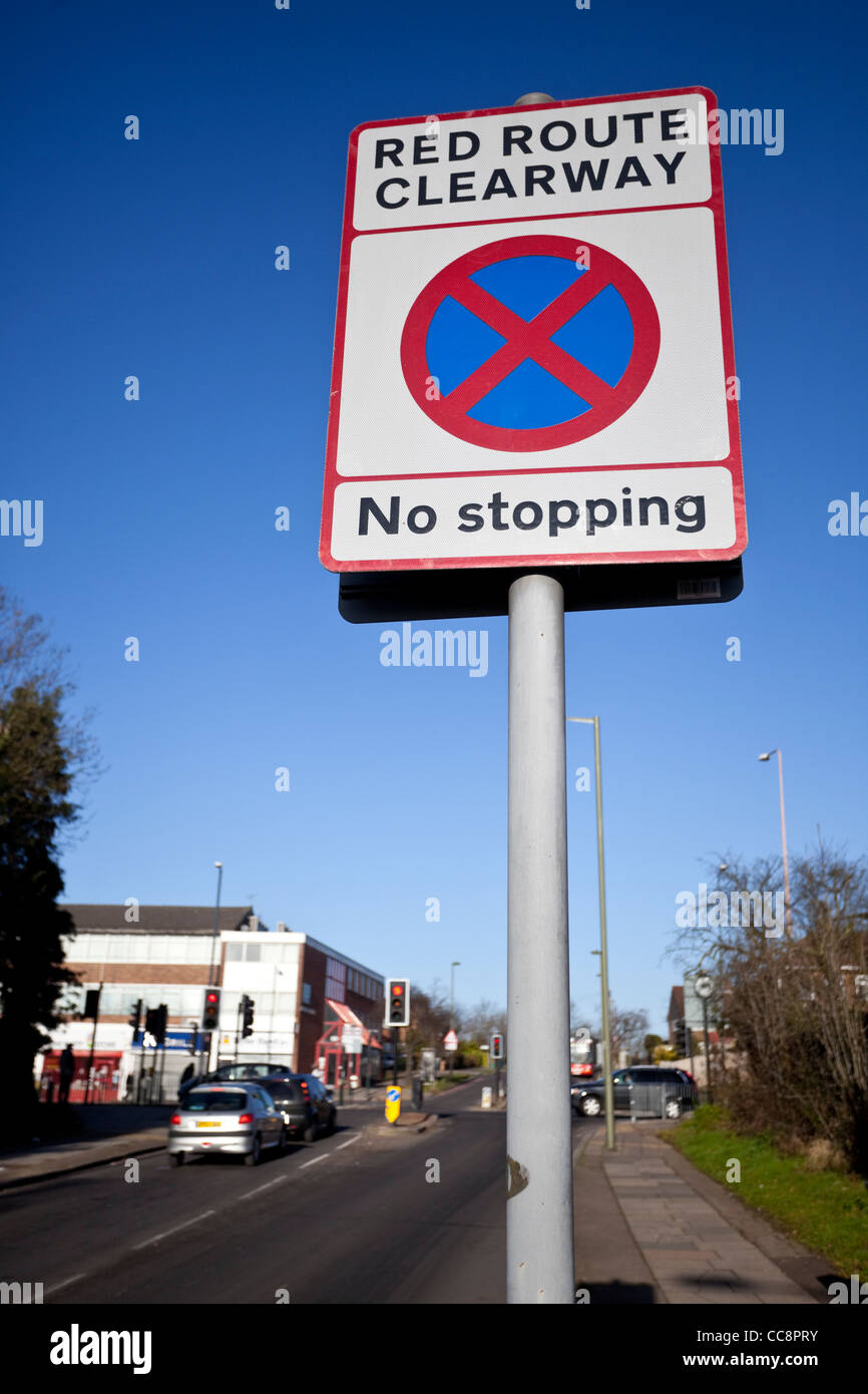 No Stopping Road Sign