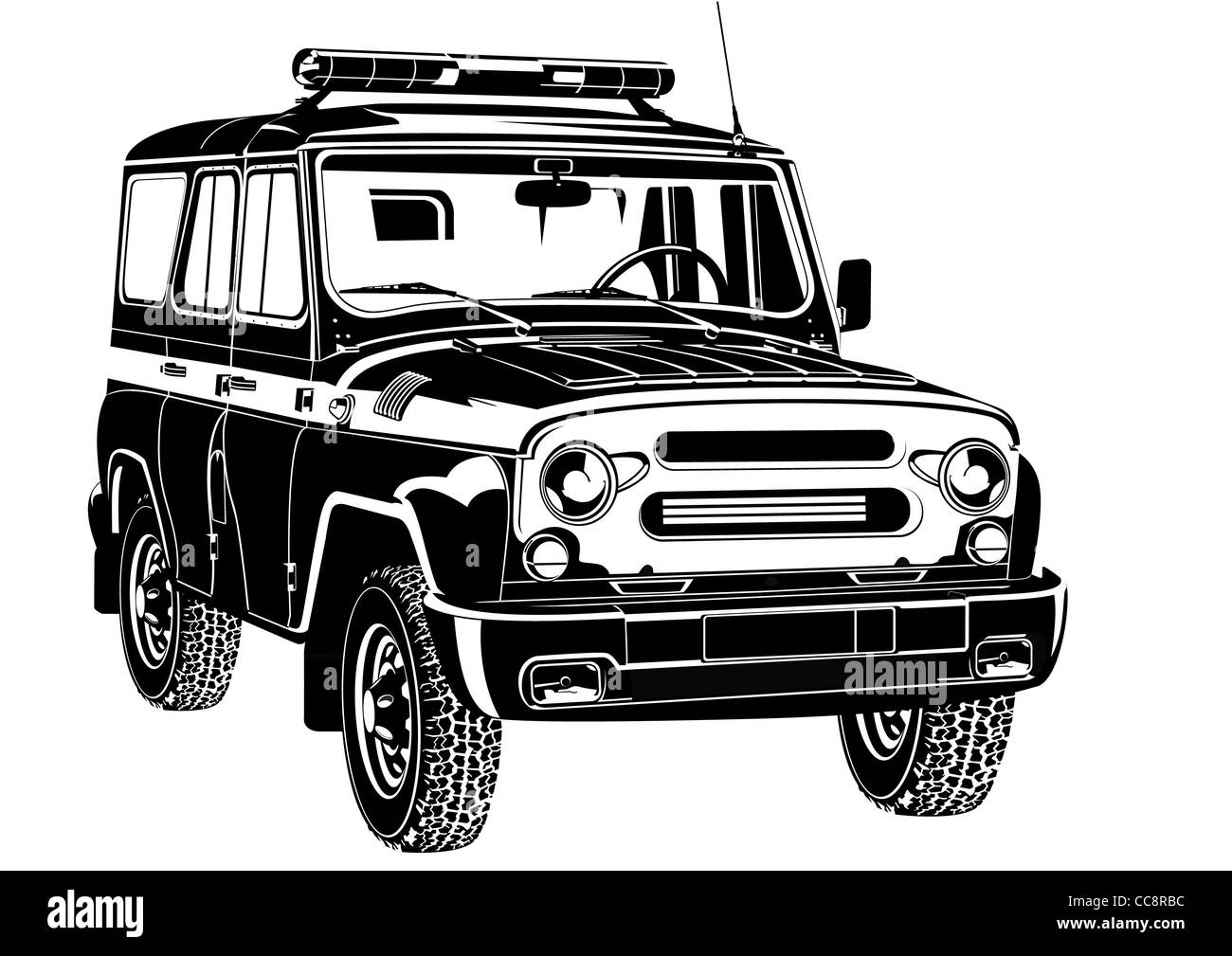 Indian Police Jeep Clipart