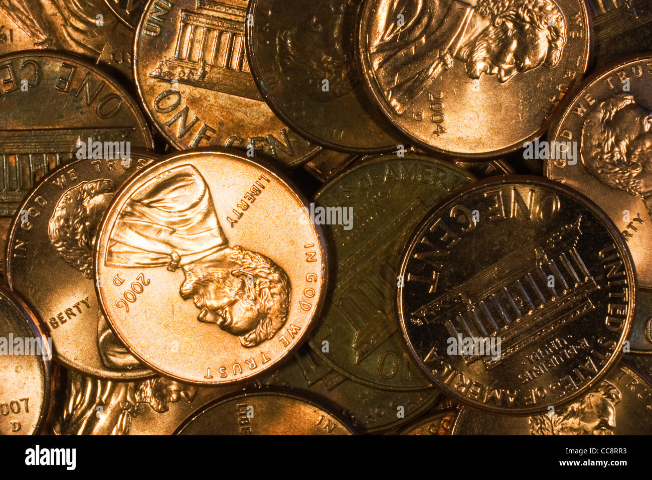 pile of US pennies Stock Photo - Alamy