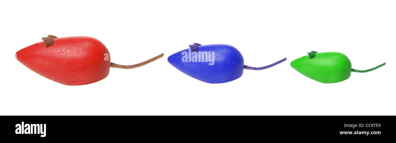 Wooden Toy Mice Stock Photo - Alamy