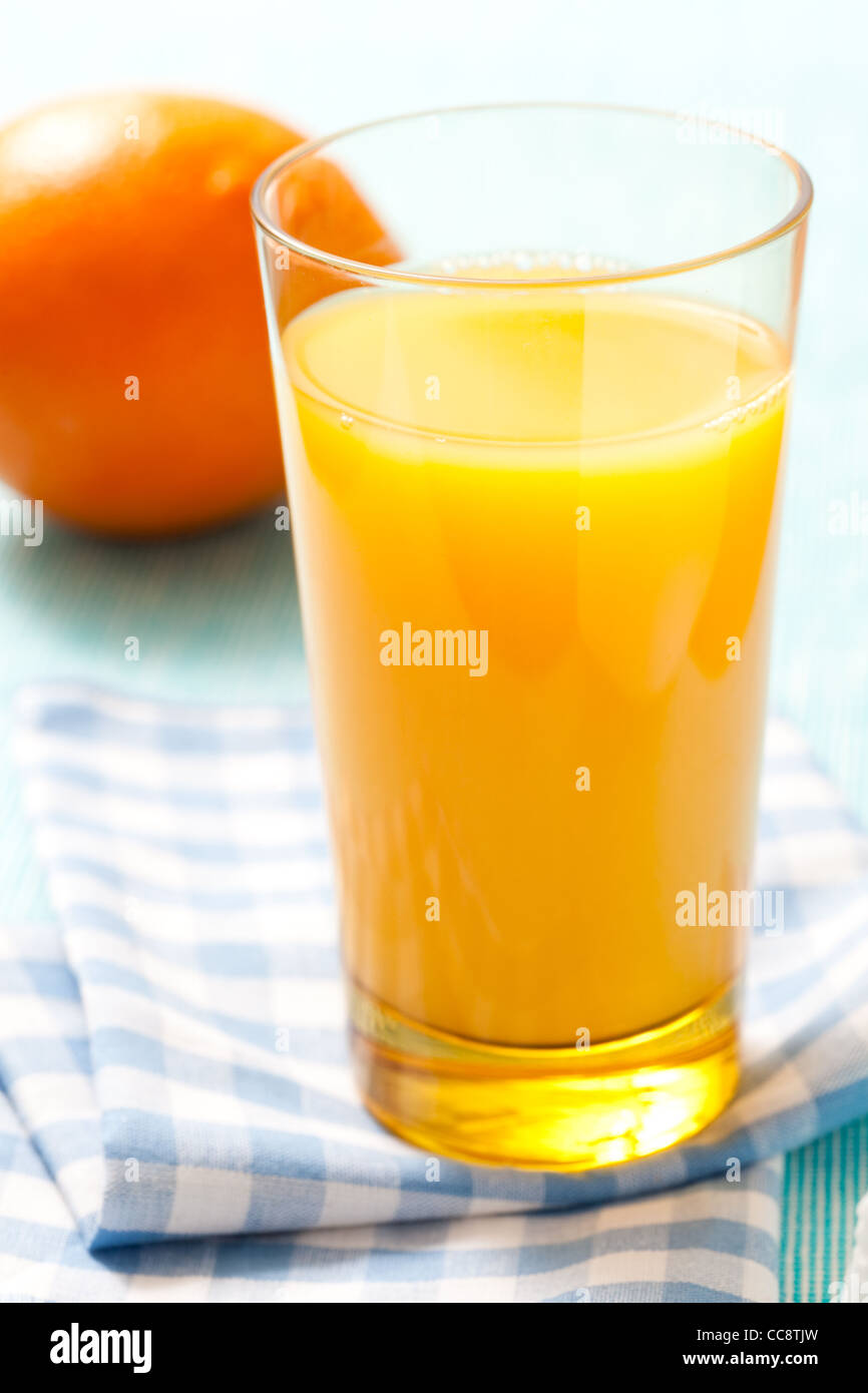 Fresh orange juice in a glass. Studio shot Stock Photo - Alamy