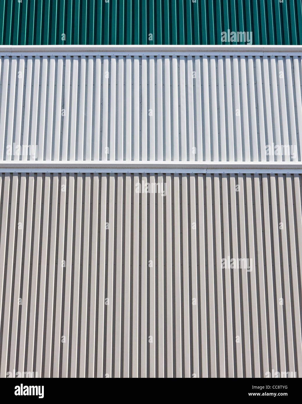 multicolored corrugated warehouse wall Stock Photo - Alamy