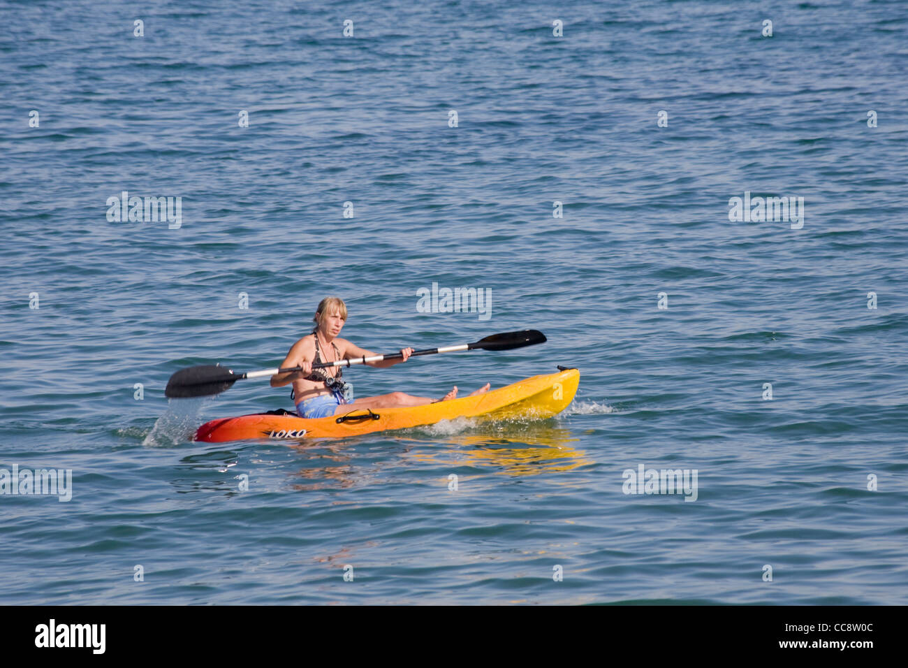 Loko kayak on the sea Stock Photo - Alamy
