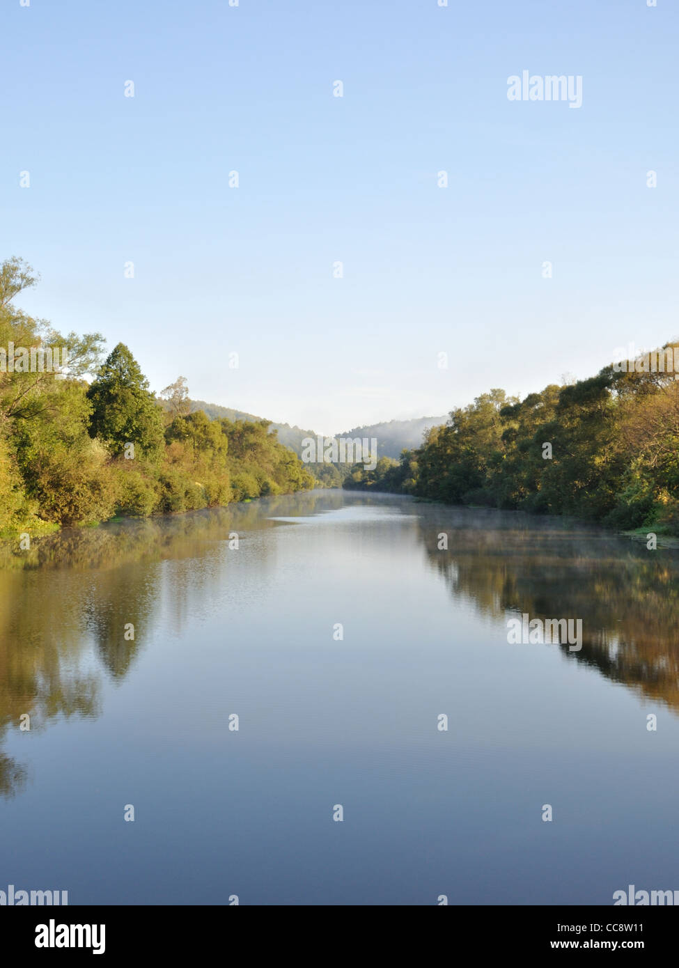 Summer landscape with river Stock Photo - Alamy