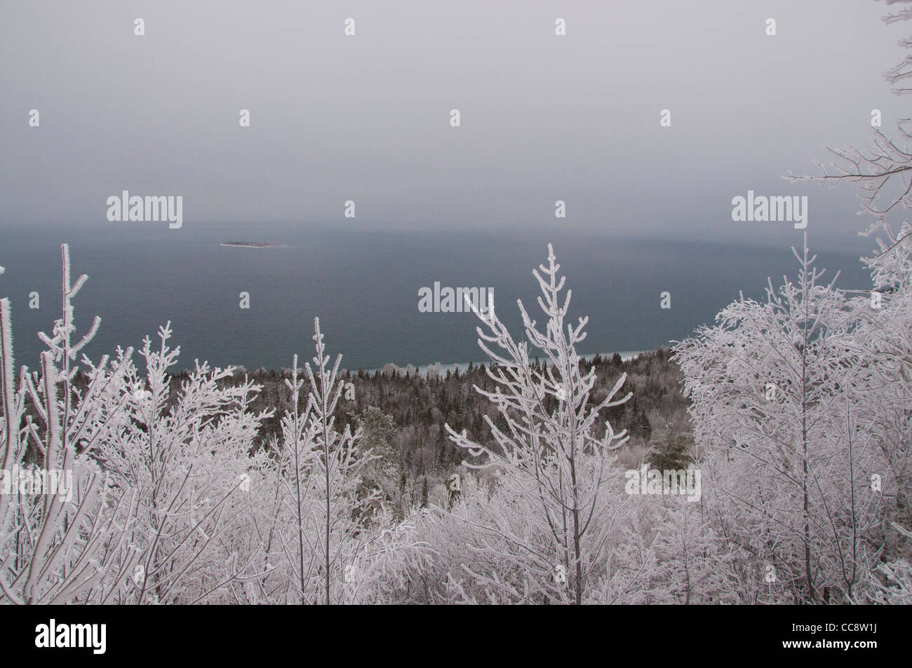 A winter view of Lake Huron, Manitoulin Island, Ontario Stock Photo - Alamy