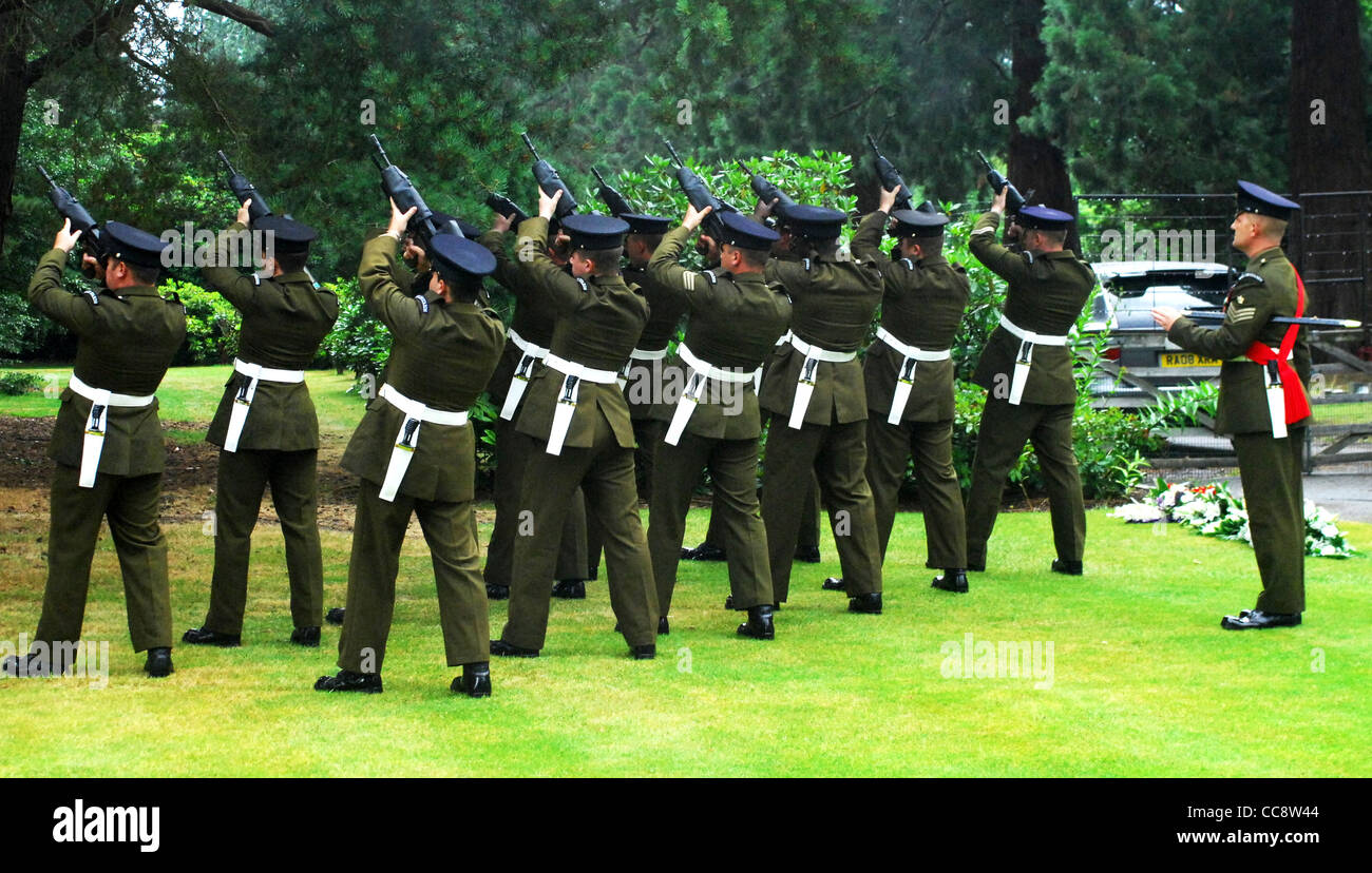 firing party fire a salout at the funeral Stock Photo - Alamy