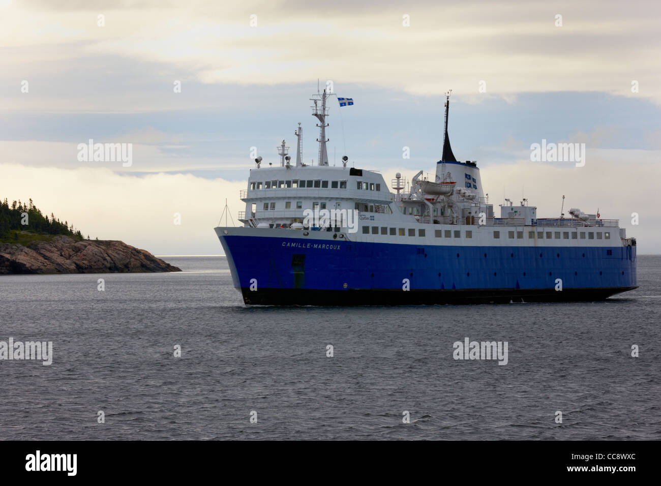 Godbout to Matane Ferry arriving at Godbout ferry terminal, Quebec ...