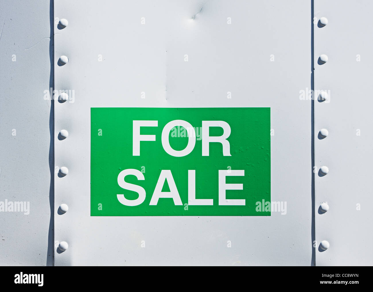 for sale sign mounted on wall Stock Photo - Alamy