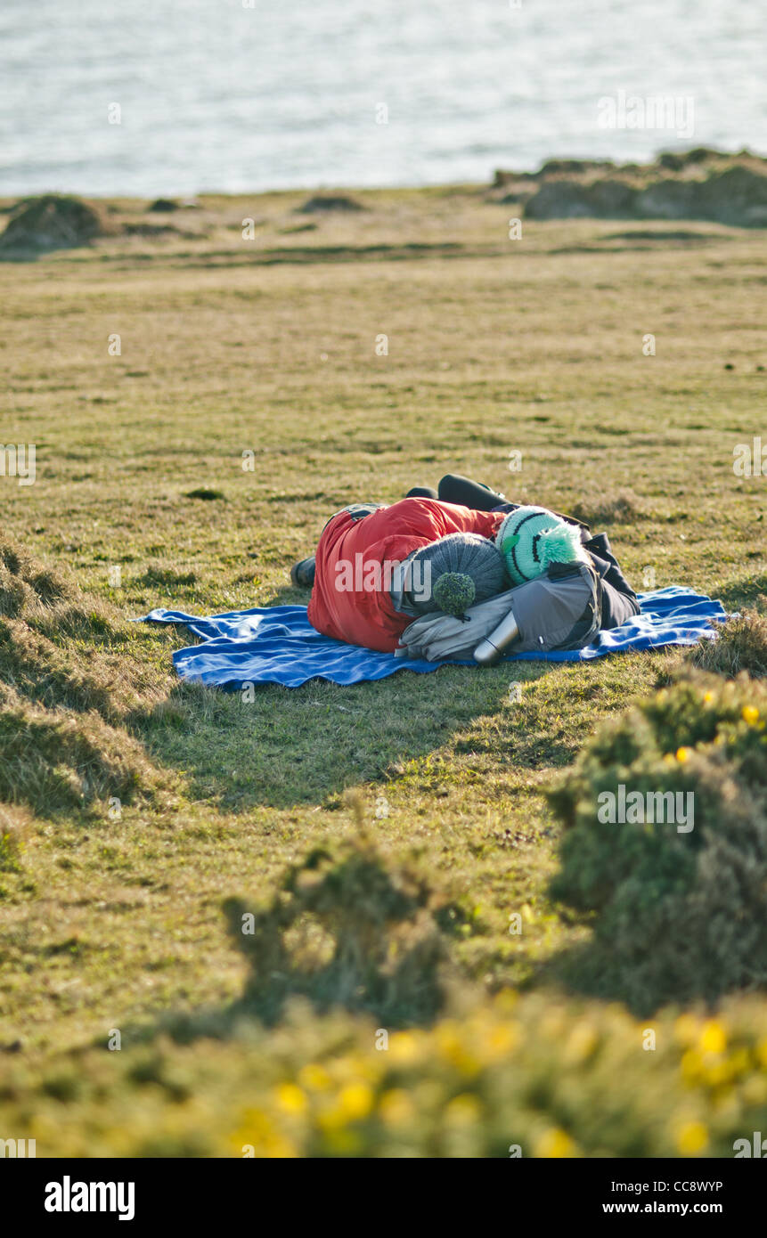 ramblers in hiking gear sharing a special moment Stock Photo - Alamy