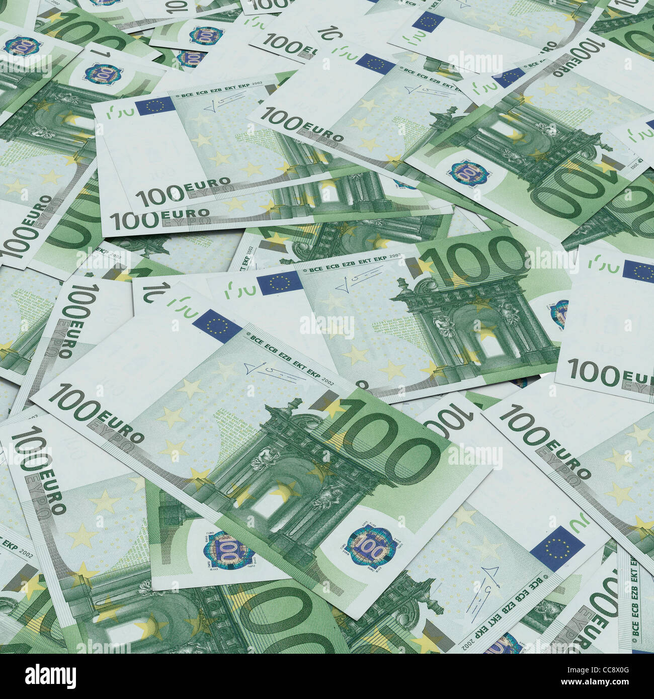 Euro 100 banknotes forming a background Stock Photo - Alamy