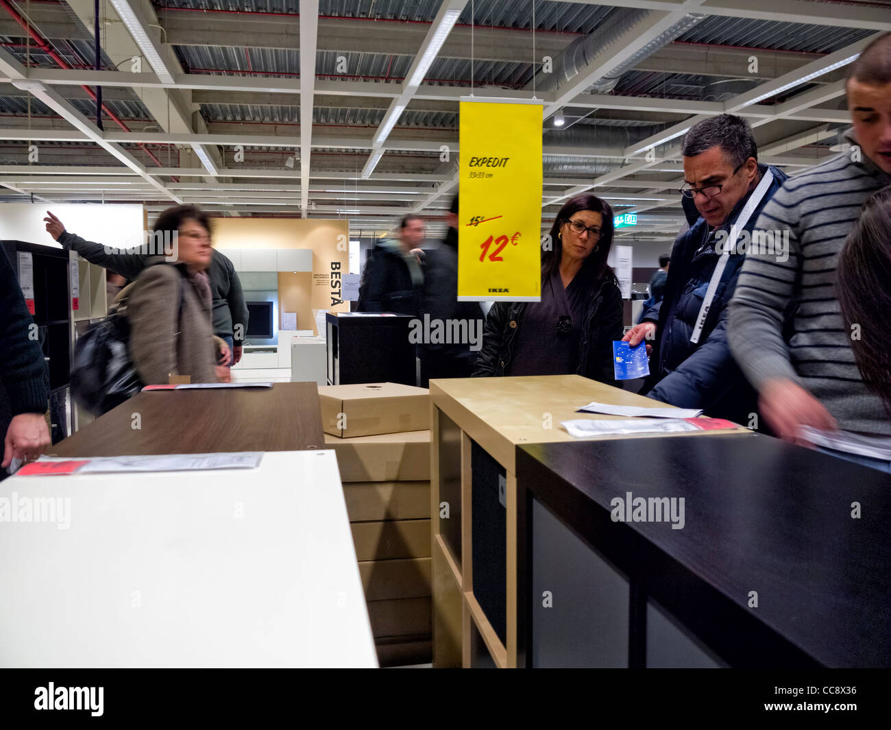 Customers looking at ikea furniture hi-res stock photography and images ...