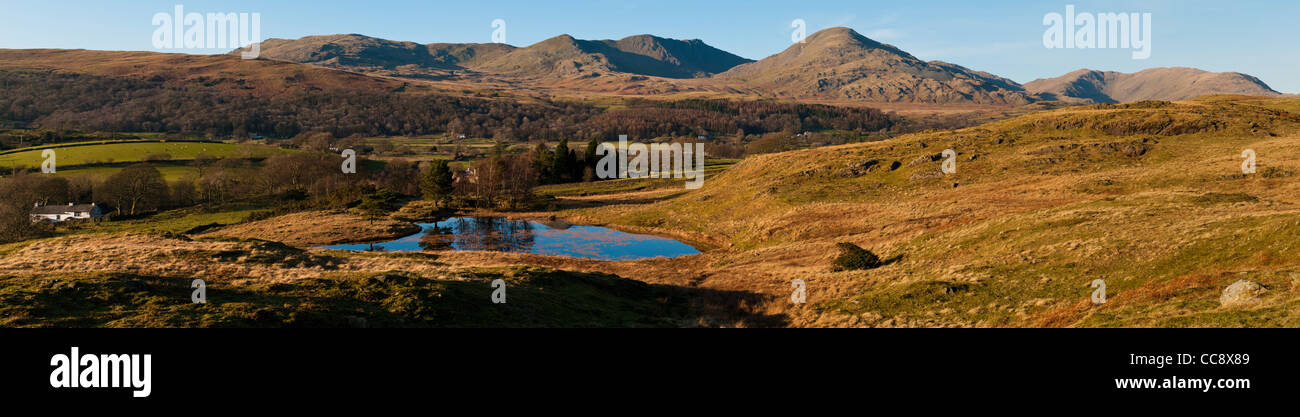 Coniston Fells Panorama Stock Photo - Alamy