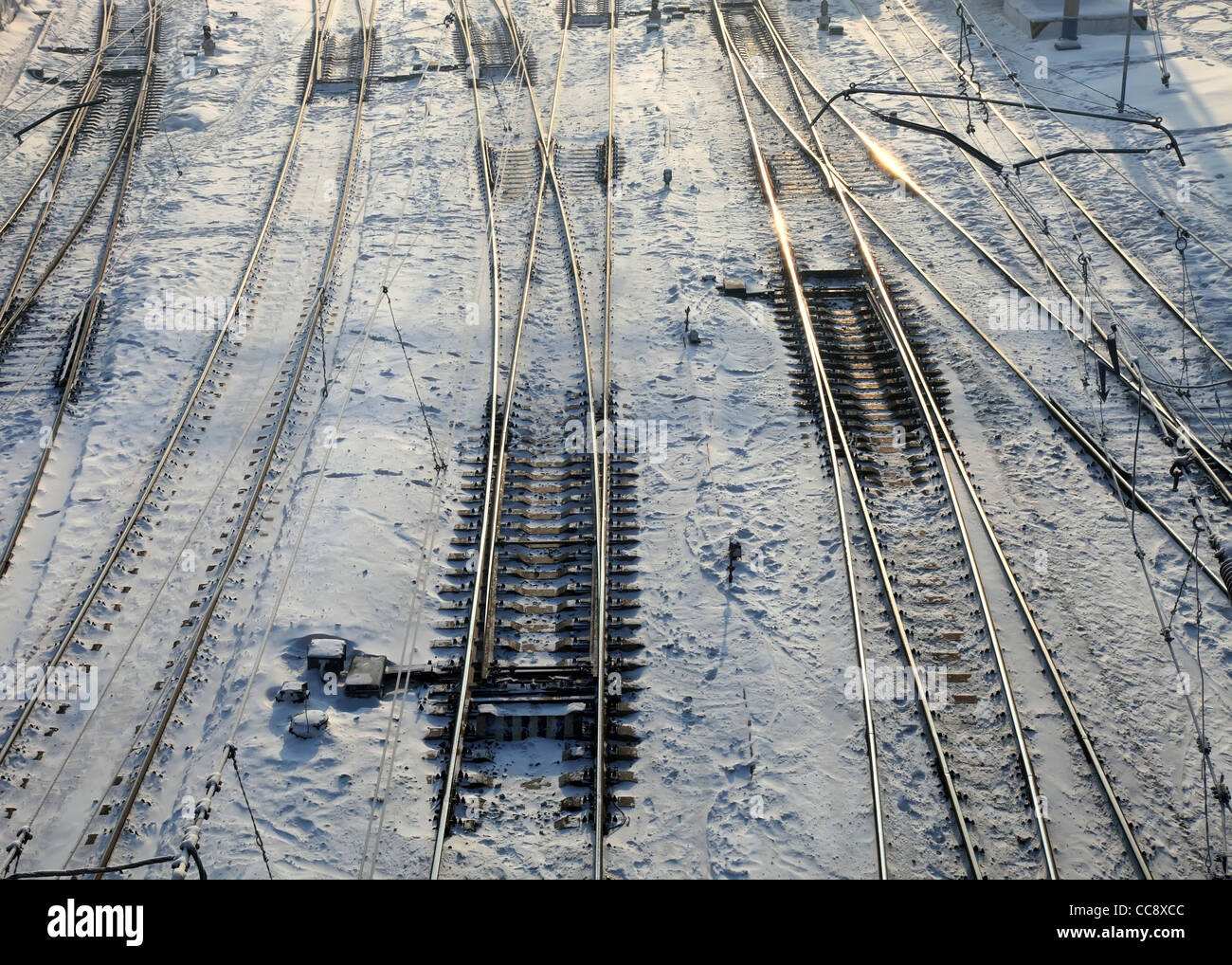 Russian snow railroad hi-res stock photography and images - Alamy